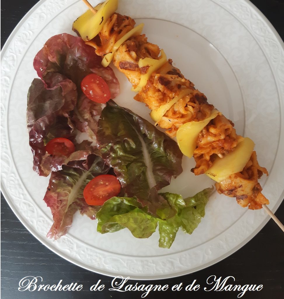 #Nourriture Brochette Lasagne – Mangue – Ideamatch